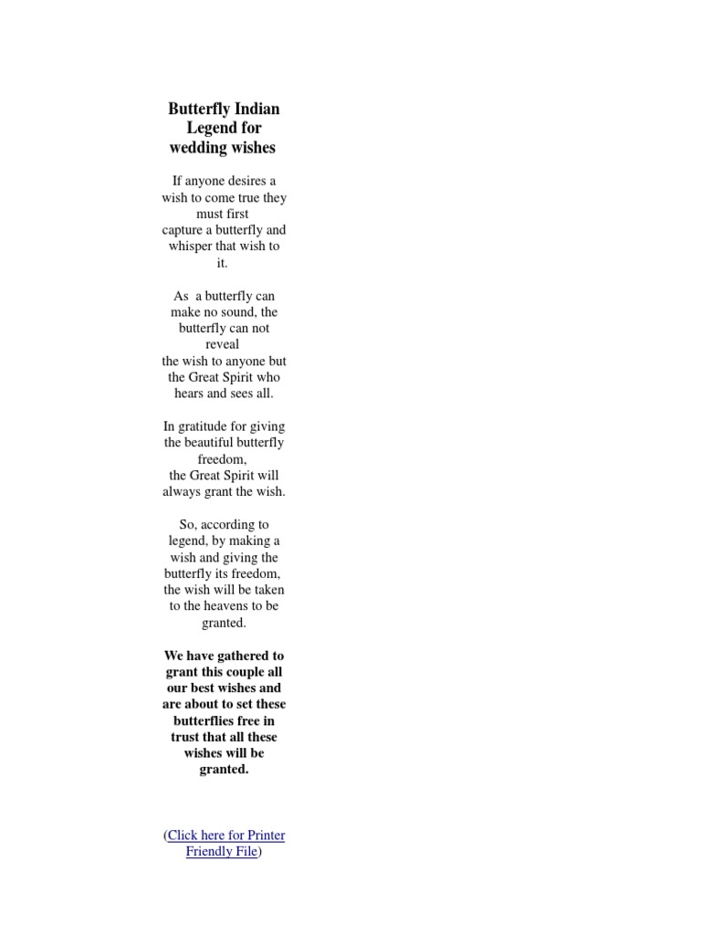 Butterfly release wedding poem | Beachweddingtips.com