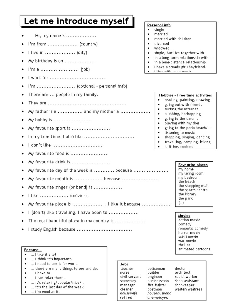 Let Me Introduce Myself