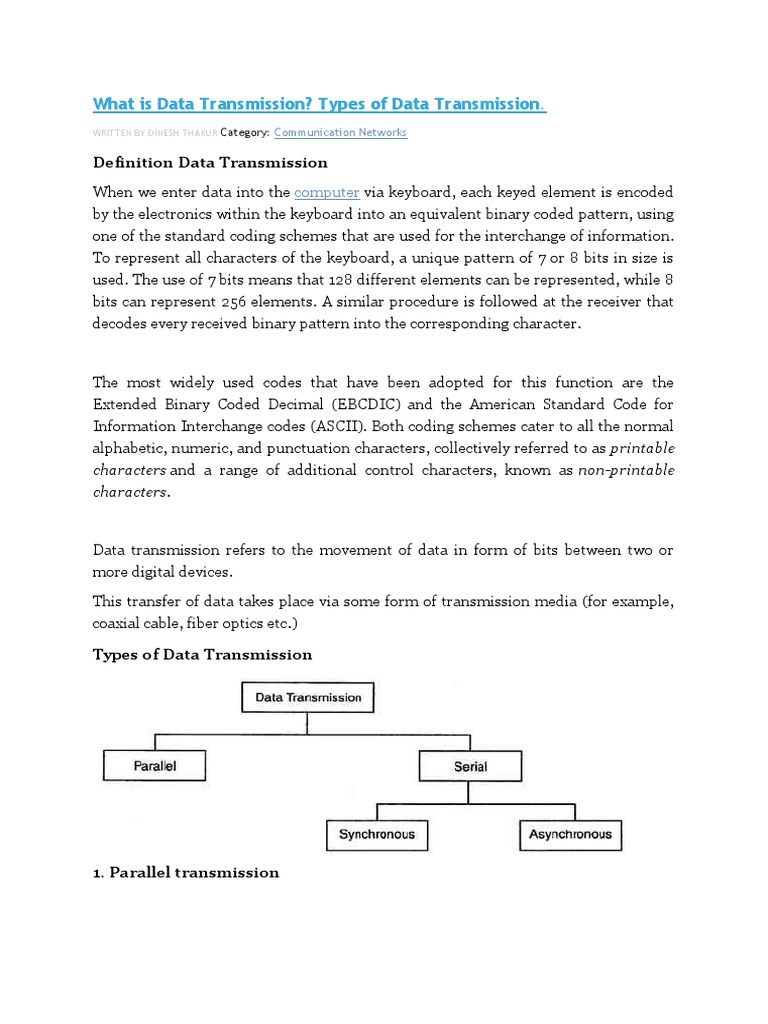 What Is Data Transmission | PDF | Modulation | Data Transmission