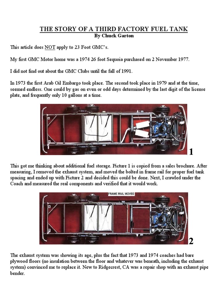 3rd Fuel Tank On GMC Motorhome | PDF | Tanks | Vehicles
