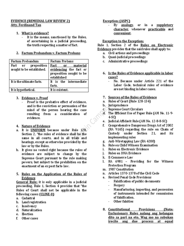 Evidence Part 1 | PDF | Evidence (Law) | Evidence