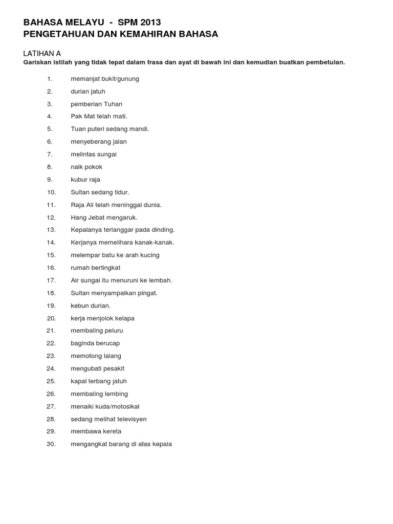 Bahasa Melayu SPM | PDF | Sains & Matematika