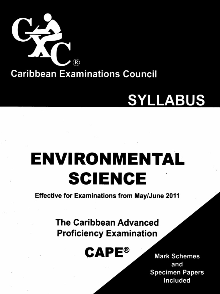 Environmental Science CAPE Syllabus | PDF | Ecology | Energy Development