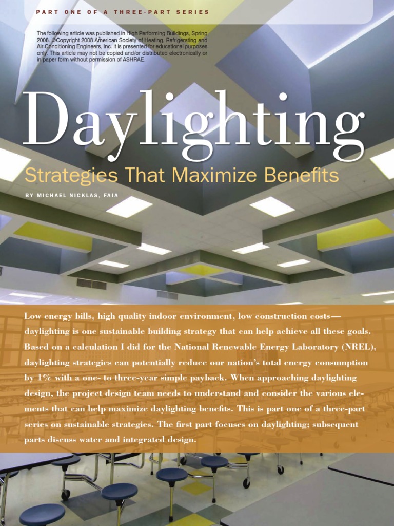 Daylighting Strategies That Maximize Benefits | PDF | Window | Lighting