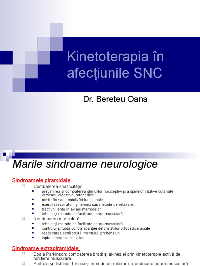 Kinetoterapia in Afectiuni SNC | PDF