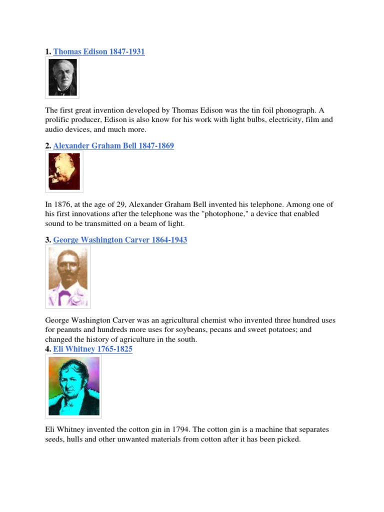 Famous Inventors | PDF