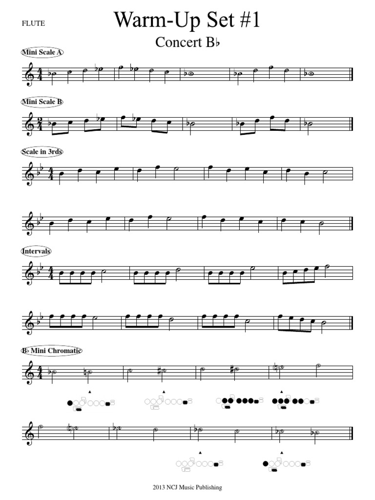 Beginning Band Warm-Up Concert B-Flat - Flute Part | PDF