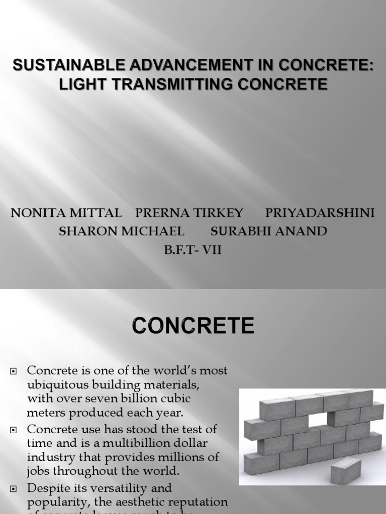 Light Transmitting Concrete | PDF | Optical Fiber | Concrete