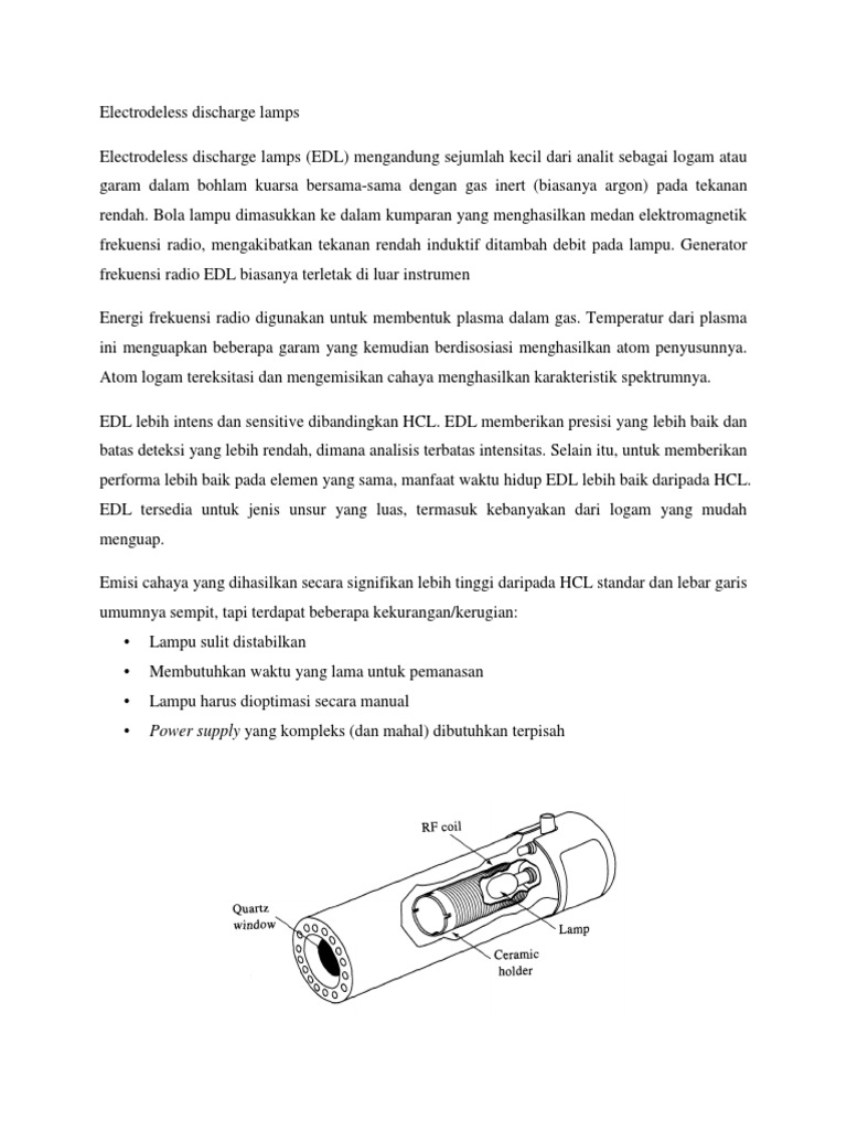 Electrodeless Discharge Lamps | PDF