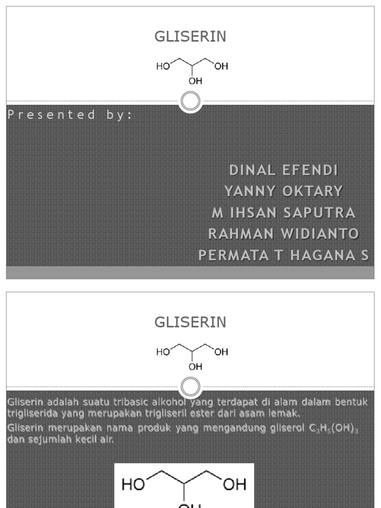 Gliserin Kelompok 4 (Revisi) | PDF
