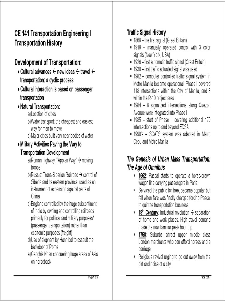 History of Transportation PDF | PDF | Bus | Metro Manila