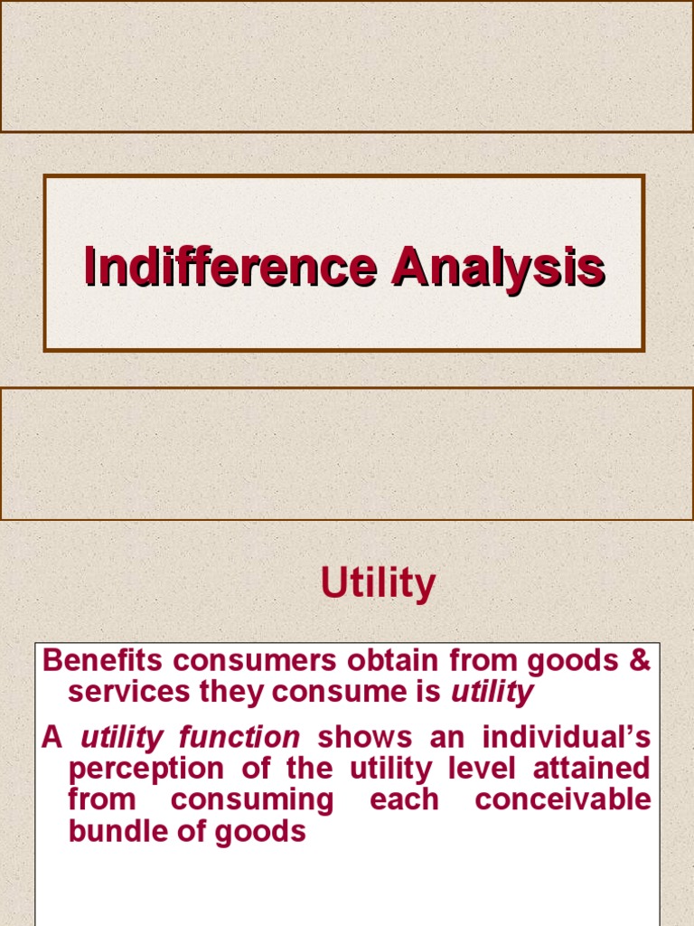 Indifference Curve Analysis | PDF | Utility | Economic Theories