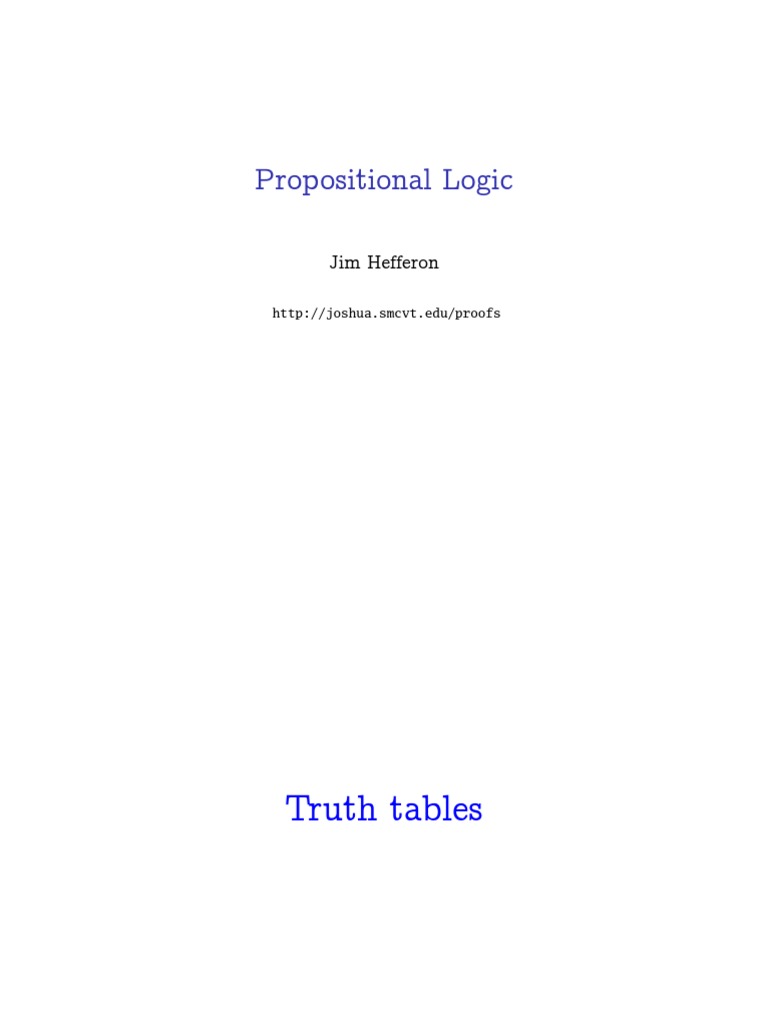 Propositional Logic | PDF | Semantics | Truth
