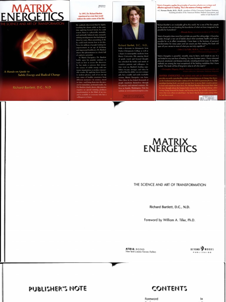 Matrix Energetics - DR Richard Bartlett | PDF