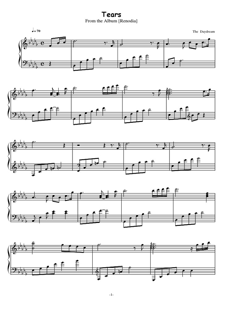 The Daydream - Tears | PDF