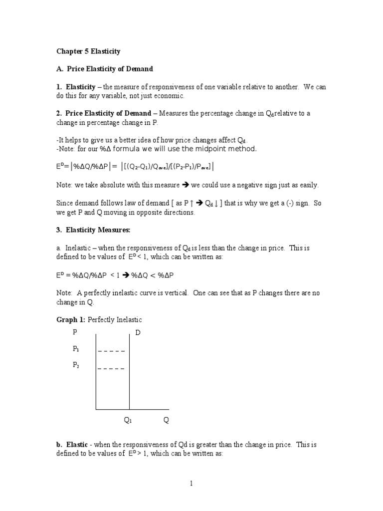 Chapter 5 Micro Elasticity | PDF | Price Elasticity Of Demand | Demand