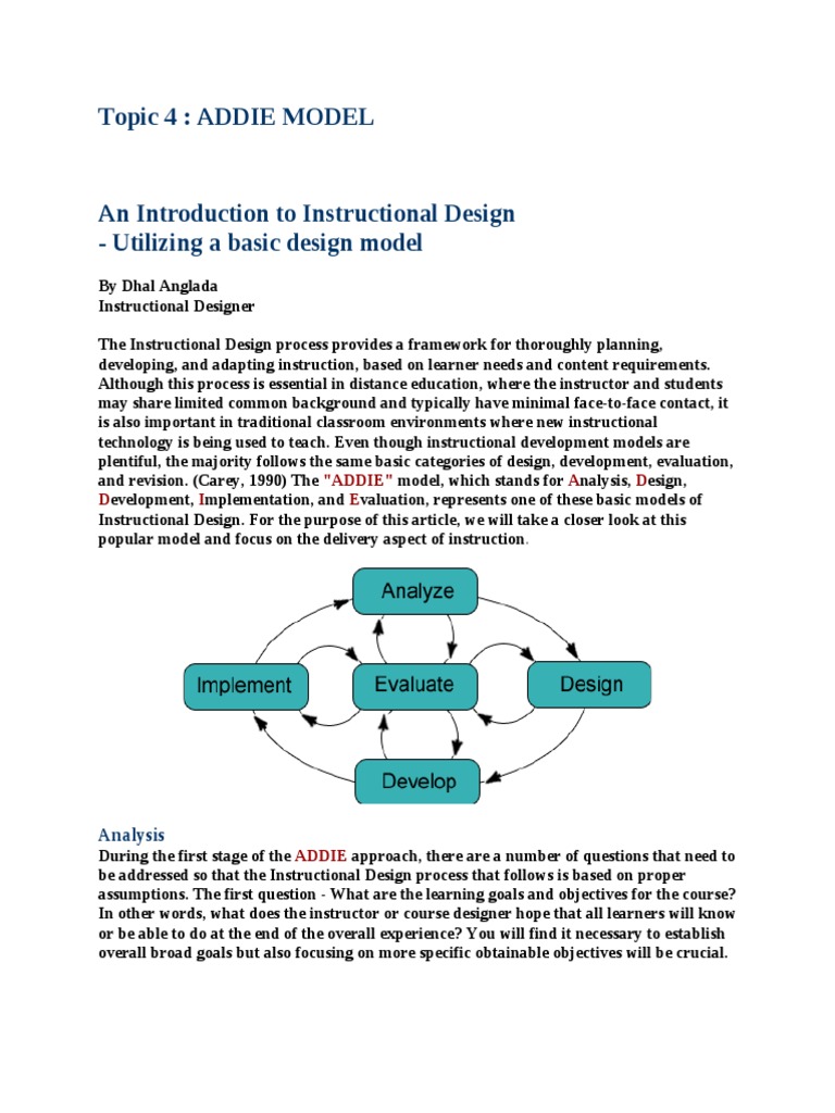 Bab 03. Addie Model | Instructional Design | Educational Assessment