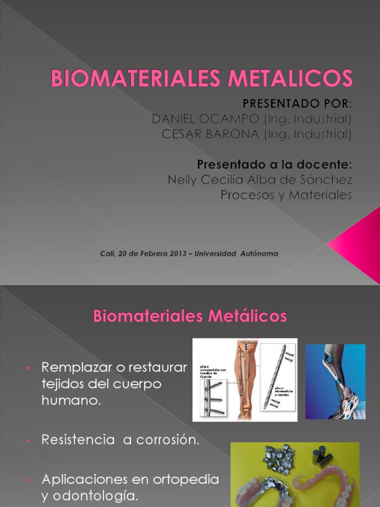 Aplicaciones de biomateriales en medicina | PDF | Tecnología