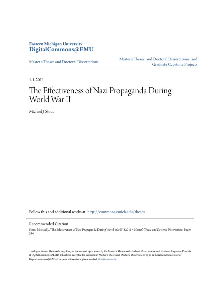 WWII Nazi Propaganda Analysis | PDF | Politics