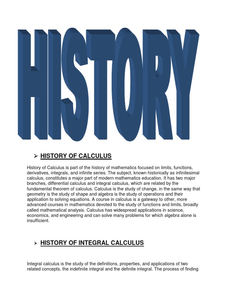 Add Maths-History | PDF | Calculus | Integral