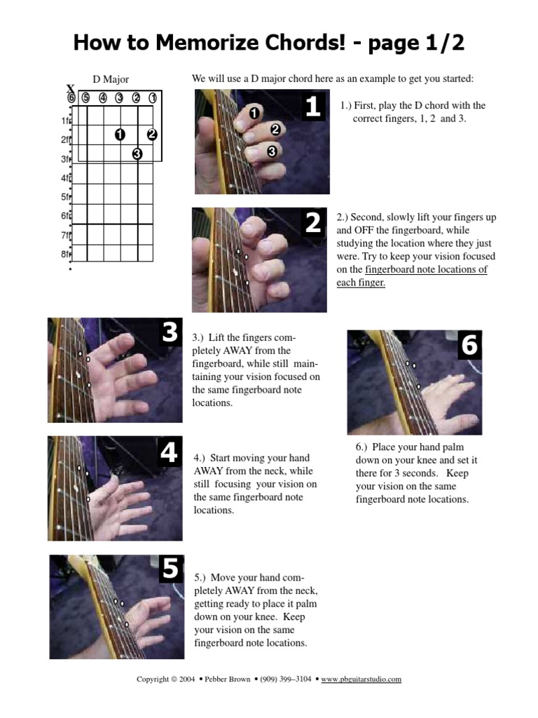 How To Memorize Chords | PDF | Chord (Music) | Hand