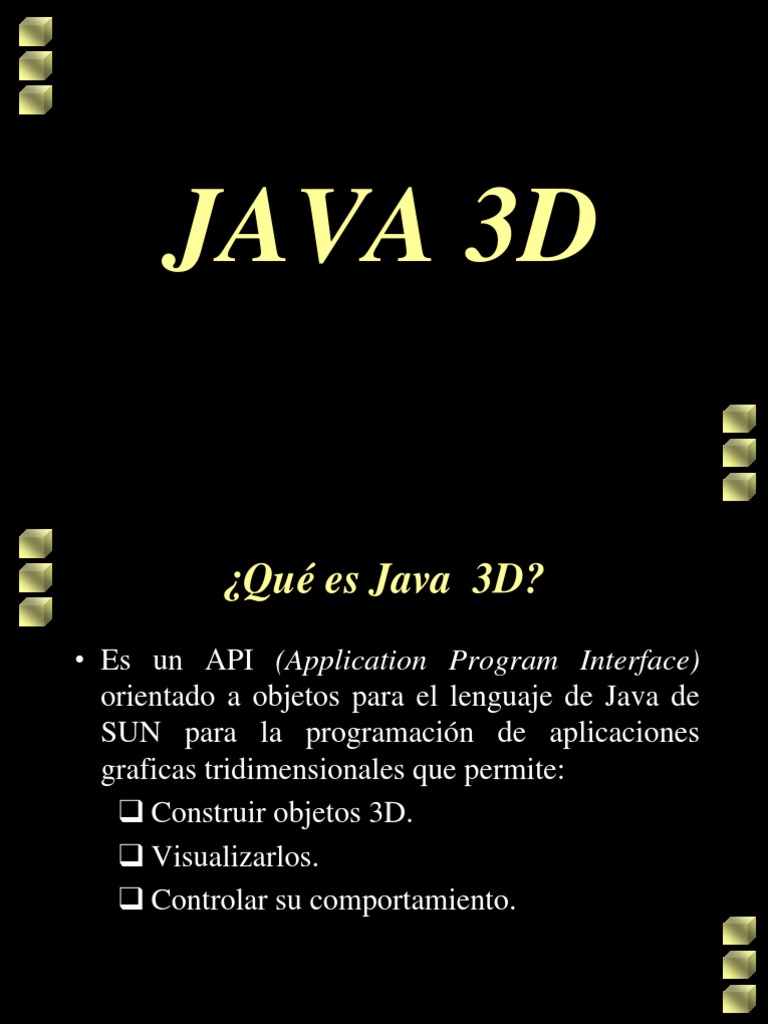 Java 3D | PDF | Java (lenguaje de programación) | Gráficos de computadora 3 D