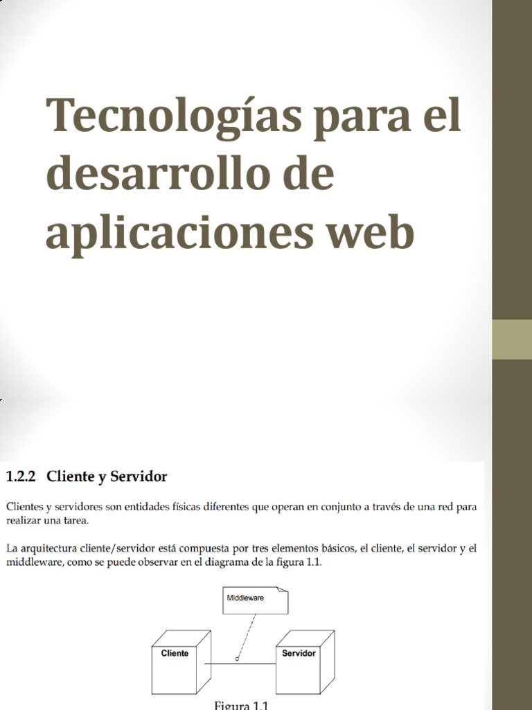 Tecnologías para El Desarrollo de Aplicaciones Web | PDF | Java ...