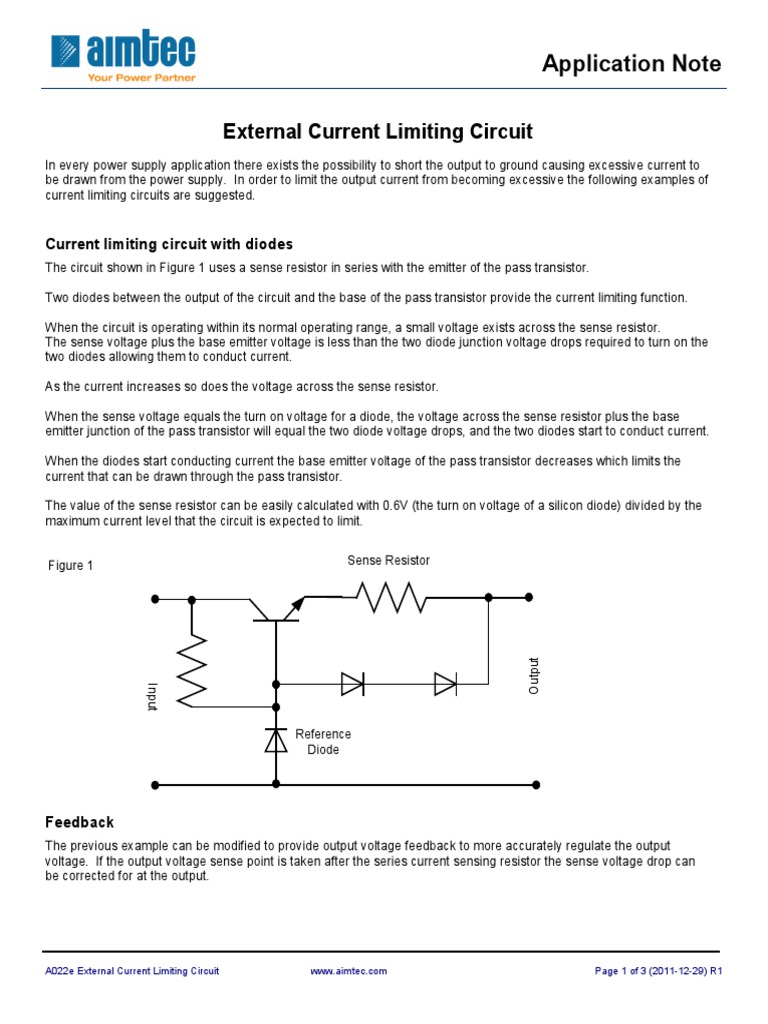External Current Limiting Circuit | PDF | Transistor | Electronic Circuits