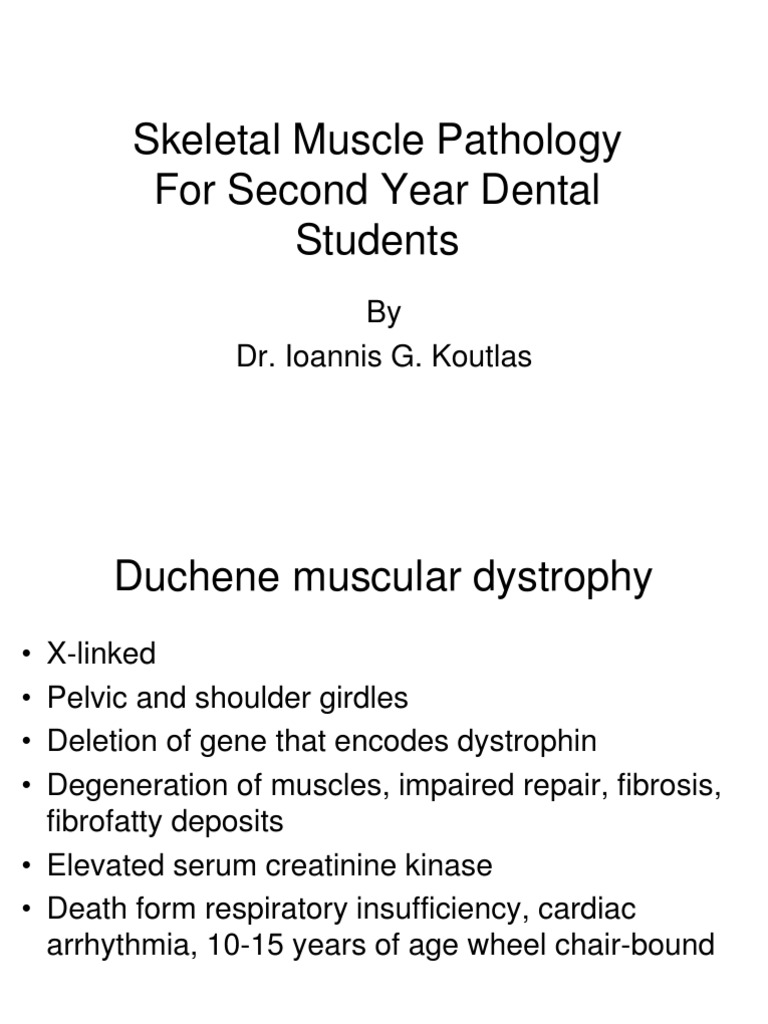 Skeletal Muscle Pathology For Second Year Dental Students: by Dr ...