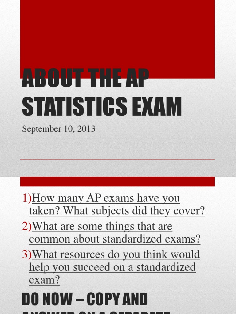 Introduction To Ap Statistics | PDF | Advanced Placement | Multiple Choice