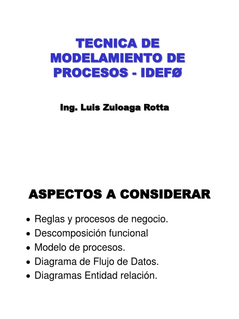 IDEF1 | PDF | Procesos de negocio | Software