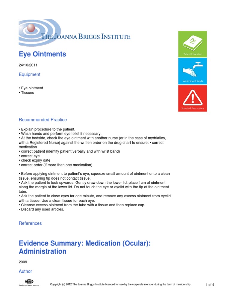 Eye Ointments Pdf Topical Medication Human Eye
