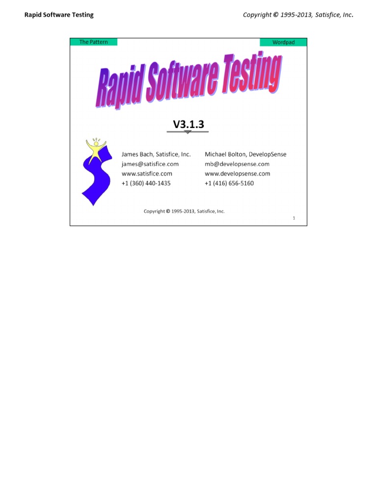 Testing by James Bach | PDF | Heuristic | Software Bug