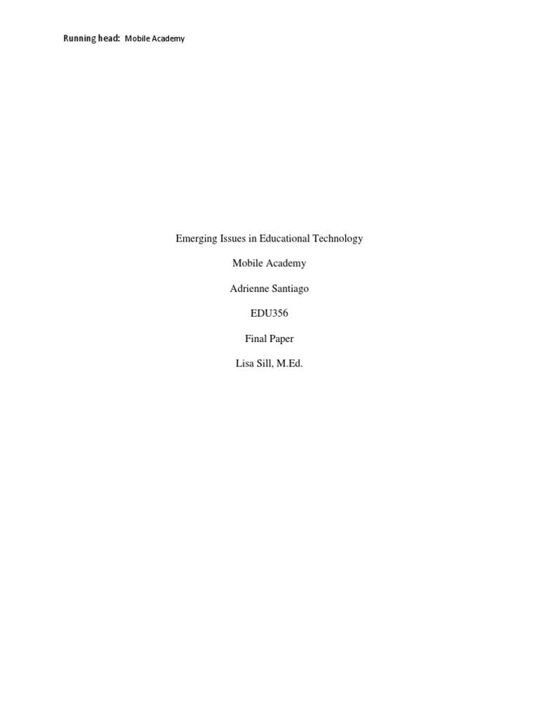 Mobile Technology in Education Strategies | PDF | Educational ...