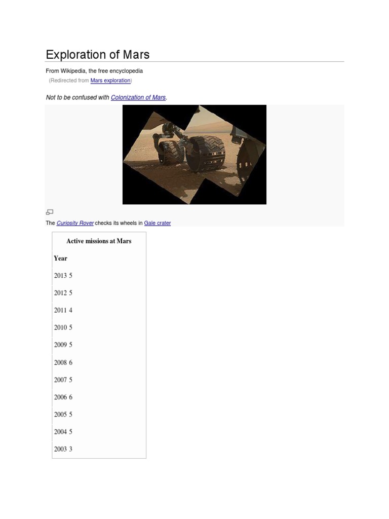 Exploration of Mars | PDF | Exploration Of Mars | Lander (Spacecraft)
