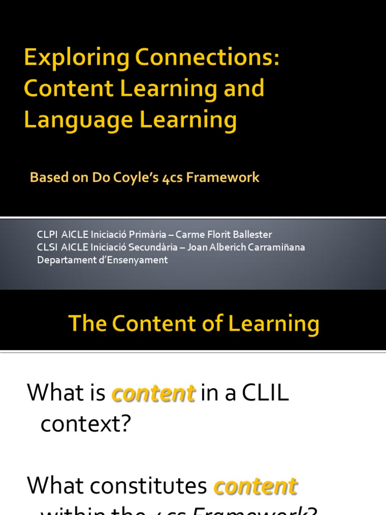 Content&Language v2 | PDF | Learning | Language Acquisition