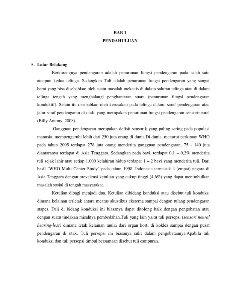 Askep Tuli Konduktif | PDF