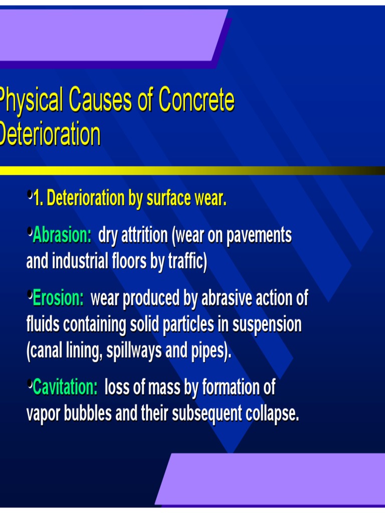 Deterioration of Concrete | Download Free PDF | Wear | Concrete