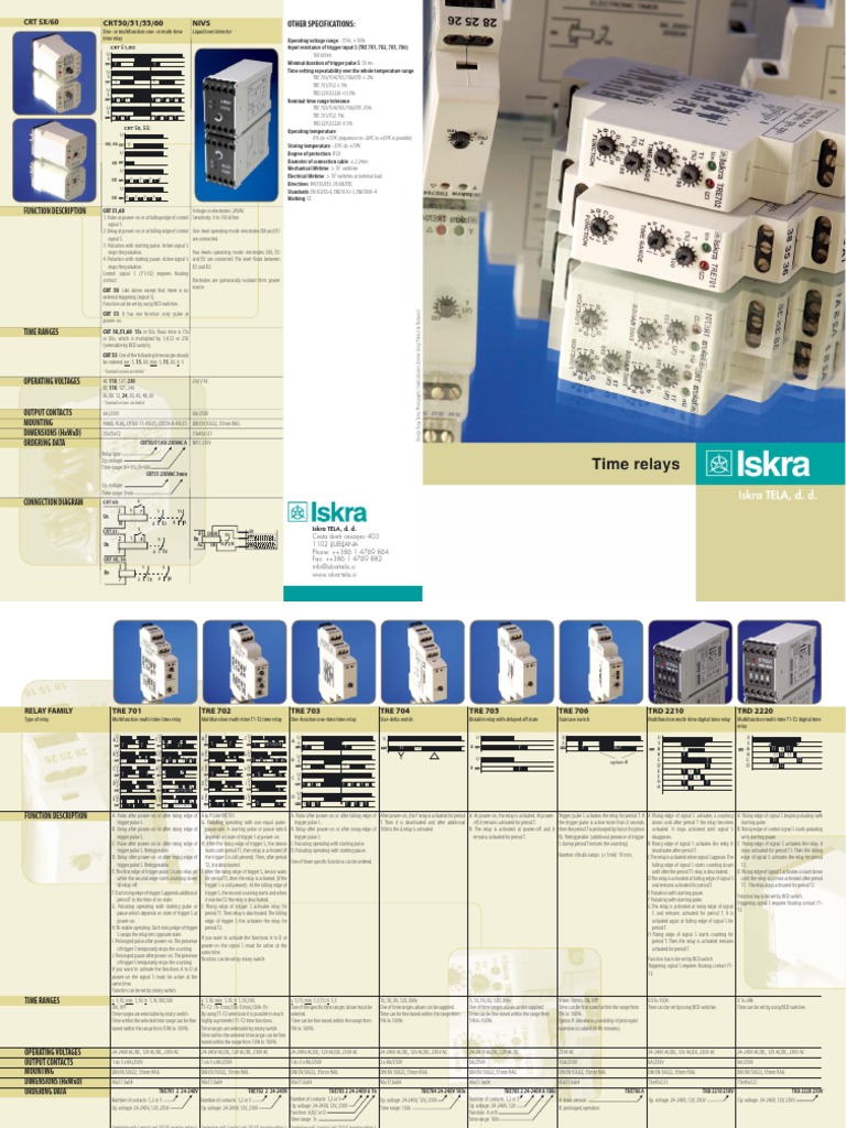 Time Relays | PDF | Switch | Relay