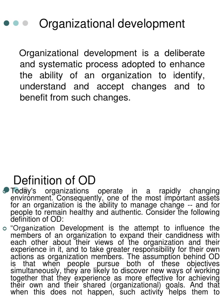 1.1introduction To OD | PDF | Organization Development | System