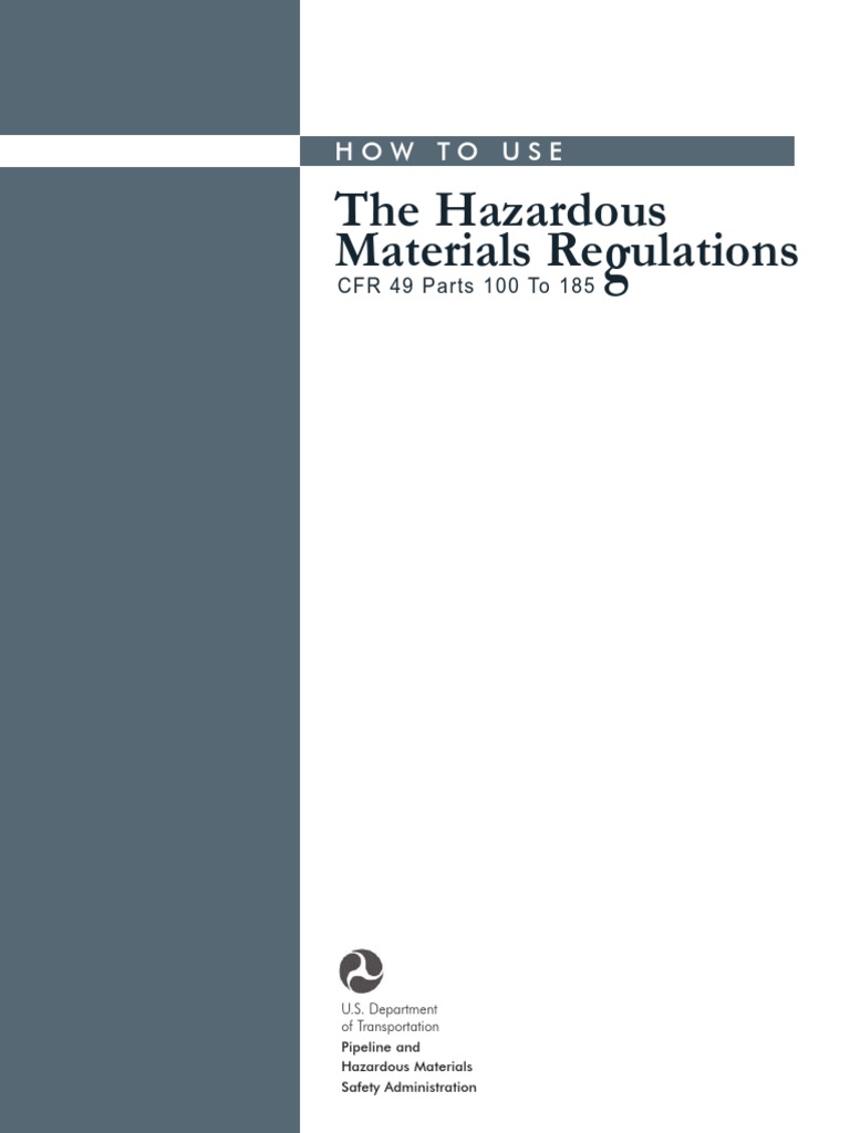 Hazmat Regulations Dot | PDF | Dangerous Goods | Packaging And Labeling