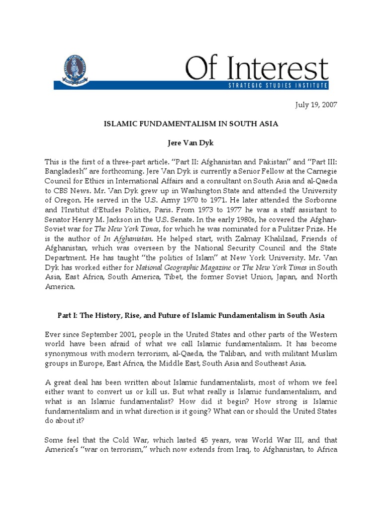 Islamic Fundamentalism in South Asia | PDF | Wahhabism | Hindu