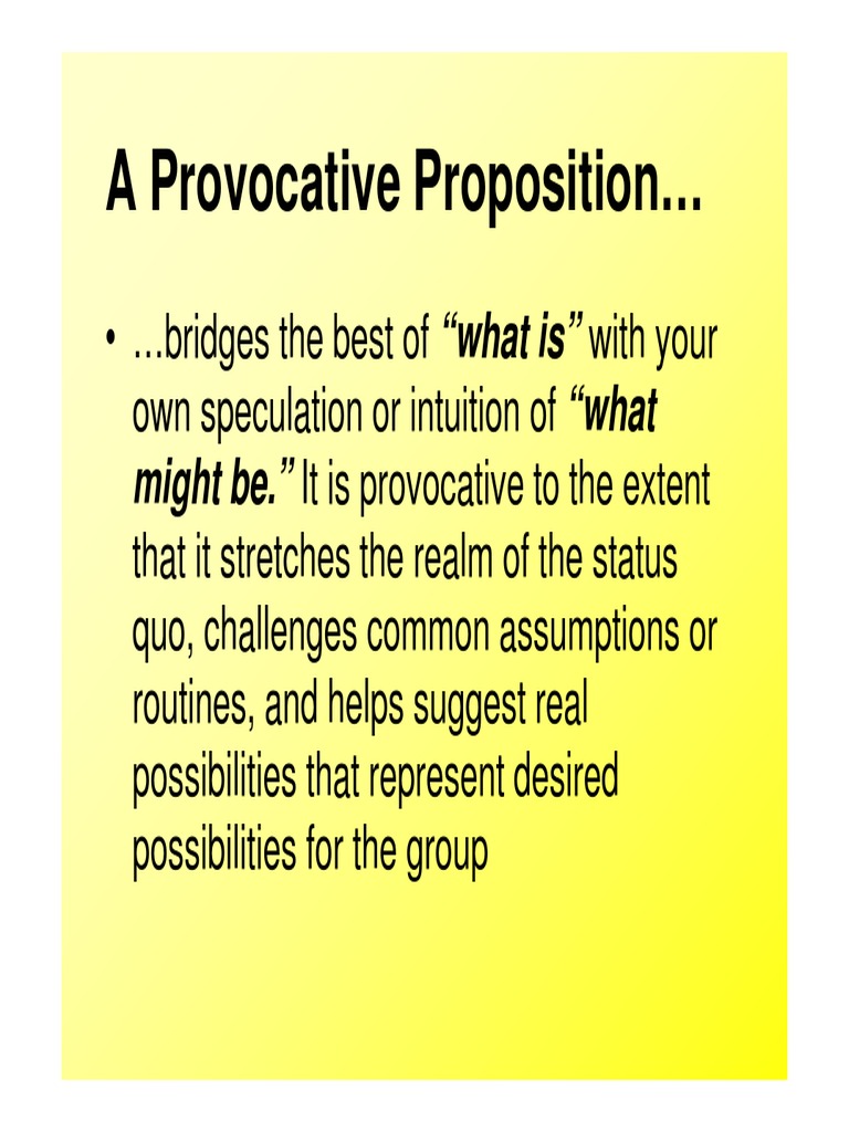 Provocative Proposition | PDF