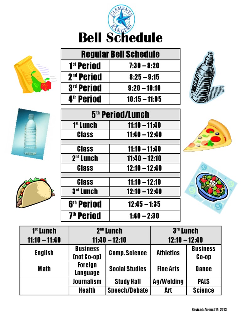 2013-2014 Bell Schedules | PDF