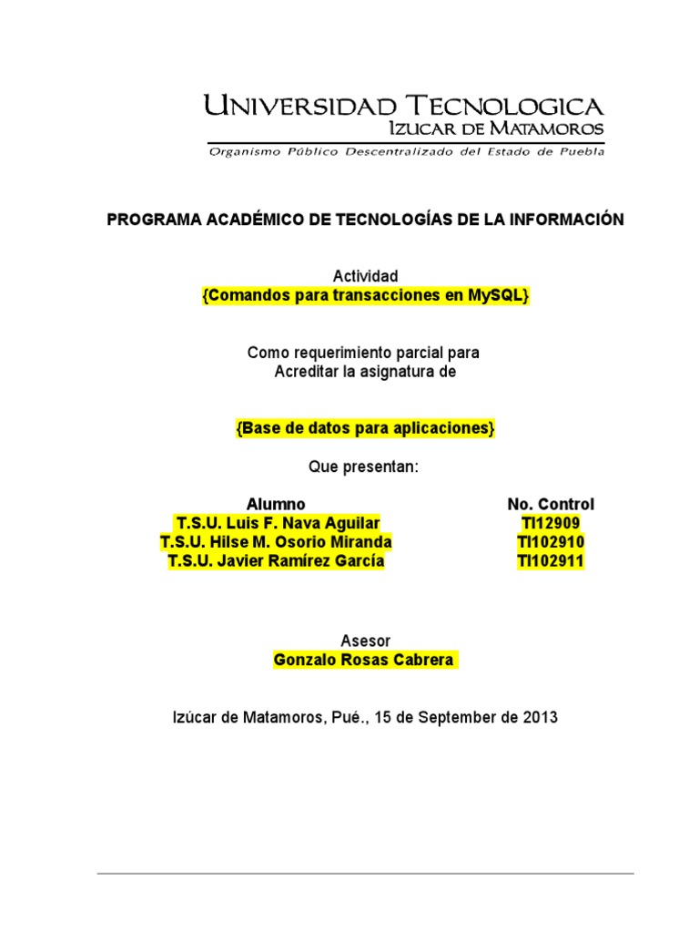 Comando Spar A Trans Acci Ones | PDF | Ácido | Mi sql