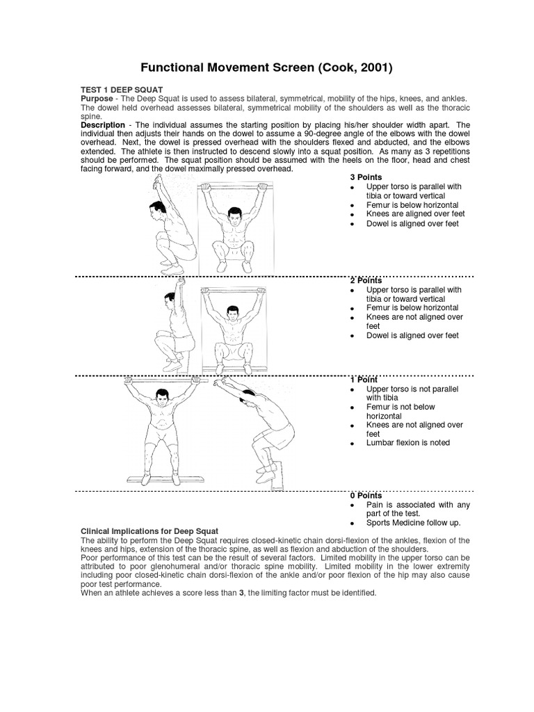 Functional Movement Screen (Cook, 2001) | PDF