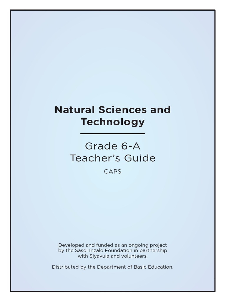 Grade 6 Science and Technology Teacher Guide CAPS English | PDF ...