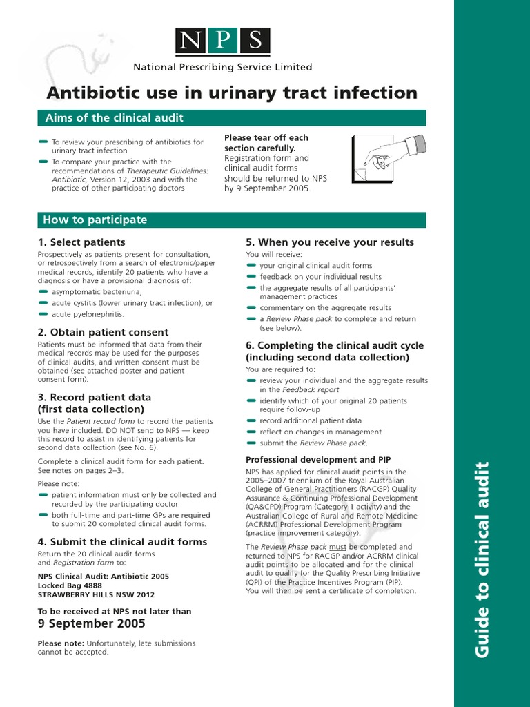Clinical Audit for UTI Management | PDF | Urinary Tract Infection ...