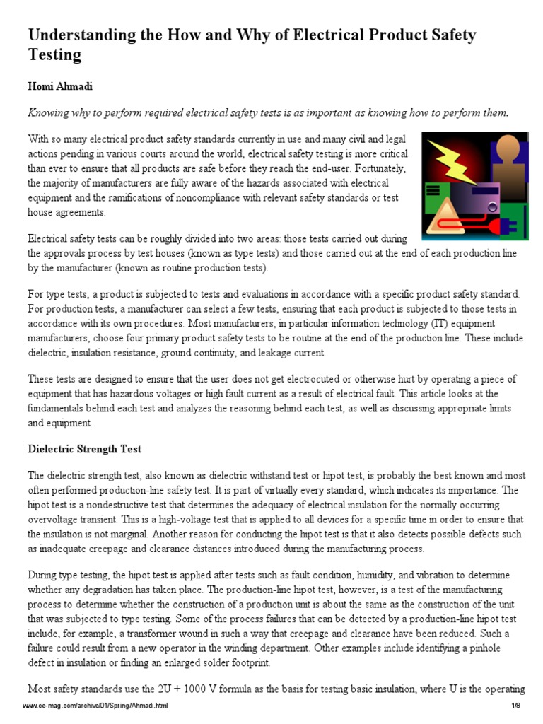 Understanding The How and Why of Electrical Product Safety Testing ...