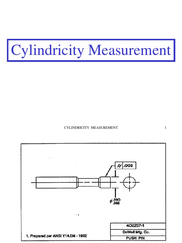 Cylindricity Measurement 1 | PDF